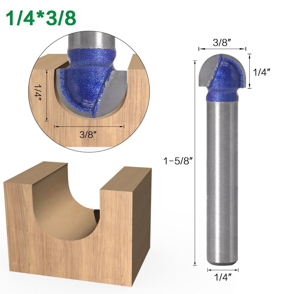 1PC 1/4 6.35MM Shank Milling Cutter ไม้แกะสลักจมูก Router Bits Mill ...