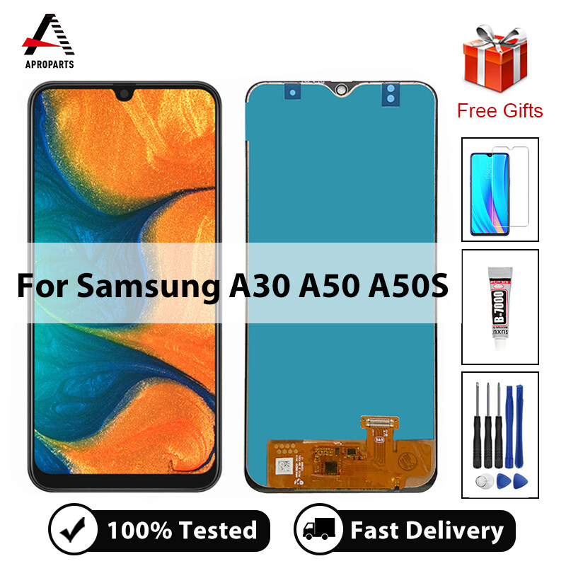 AMOLED For Samsung Galaxy A30 A50 A50S LCD Display Touch Screen Digitizer Assembly A305F A505F ...