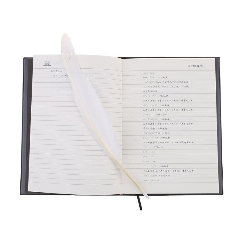 New Death Note Cosplay Notebook & Feather Pen Book Animation Art ...