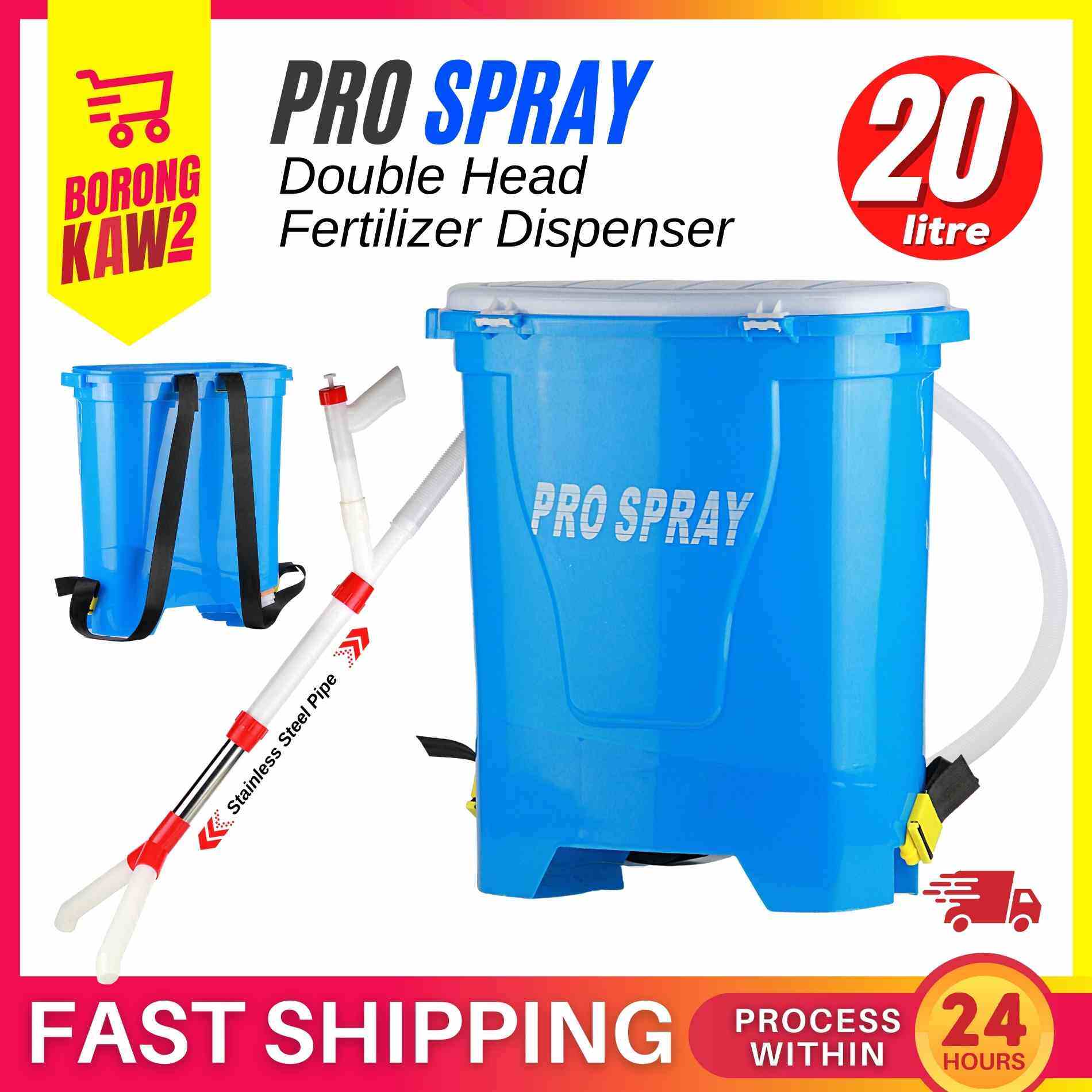 Agricultural Corn 20L Double Head Fertilizer Dispenser Stainless Steel ...