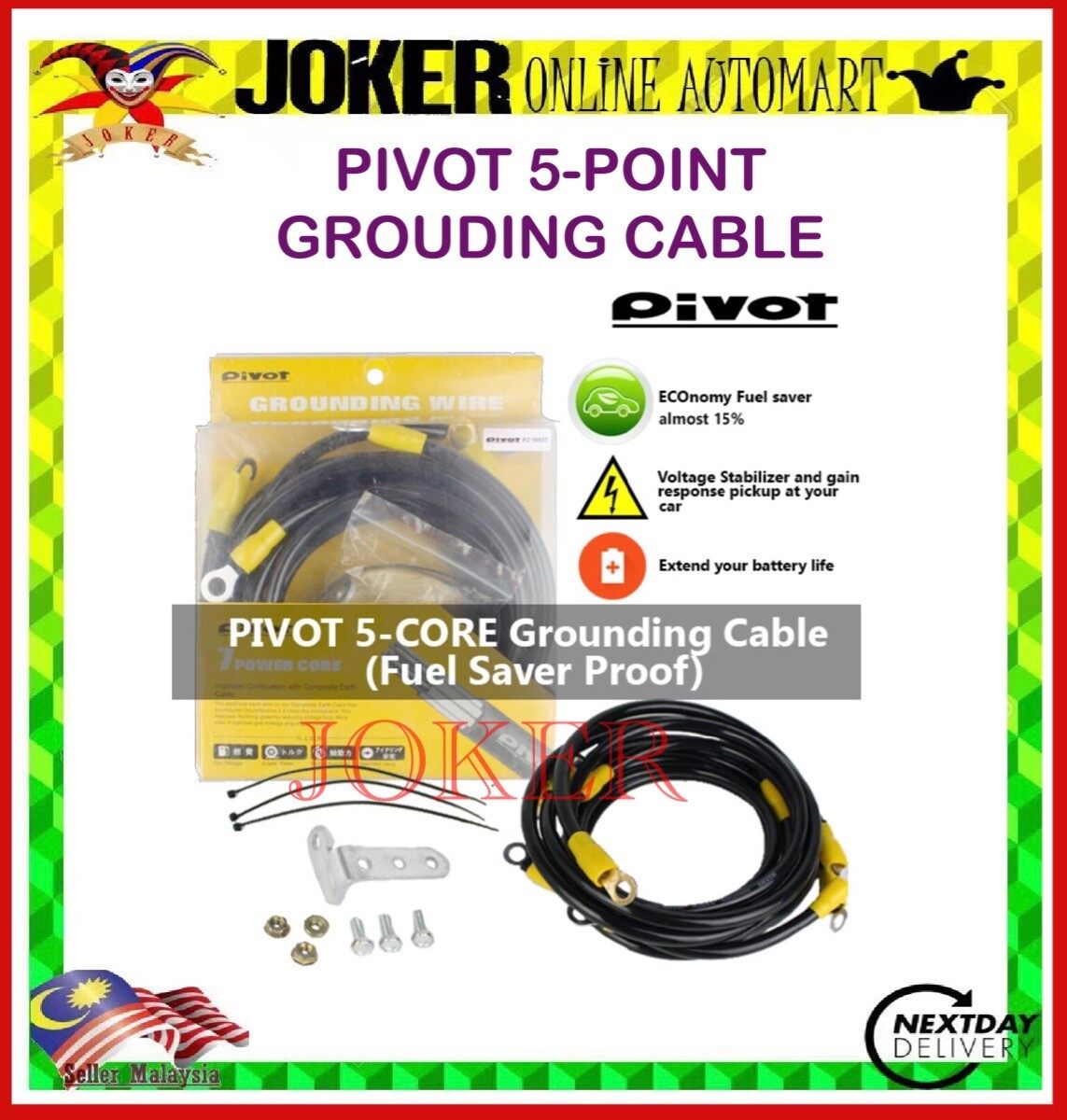 PIVOT 5-Point Ignition Earth Grounding Cable JAPAN Grounding | Lazada