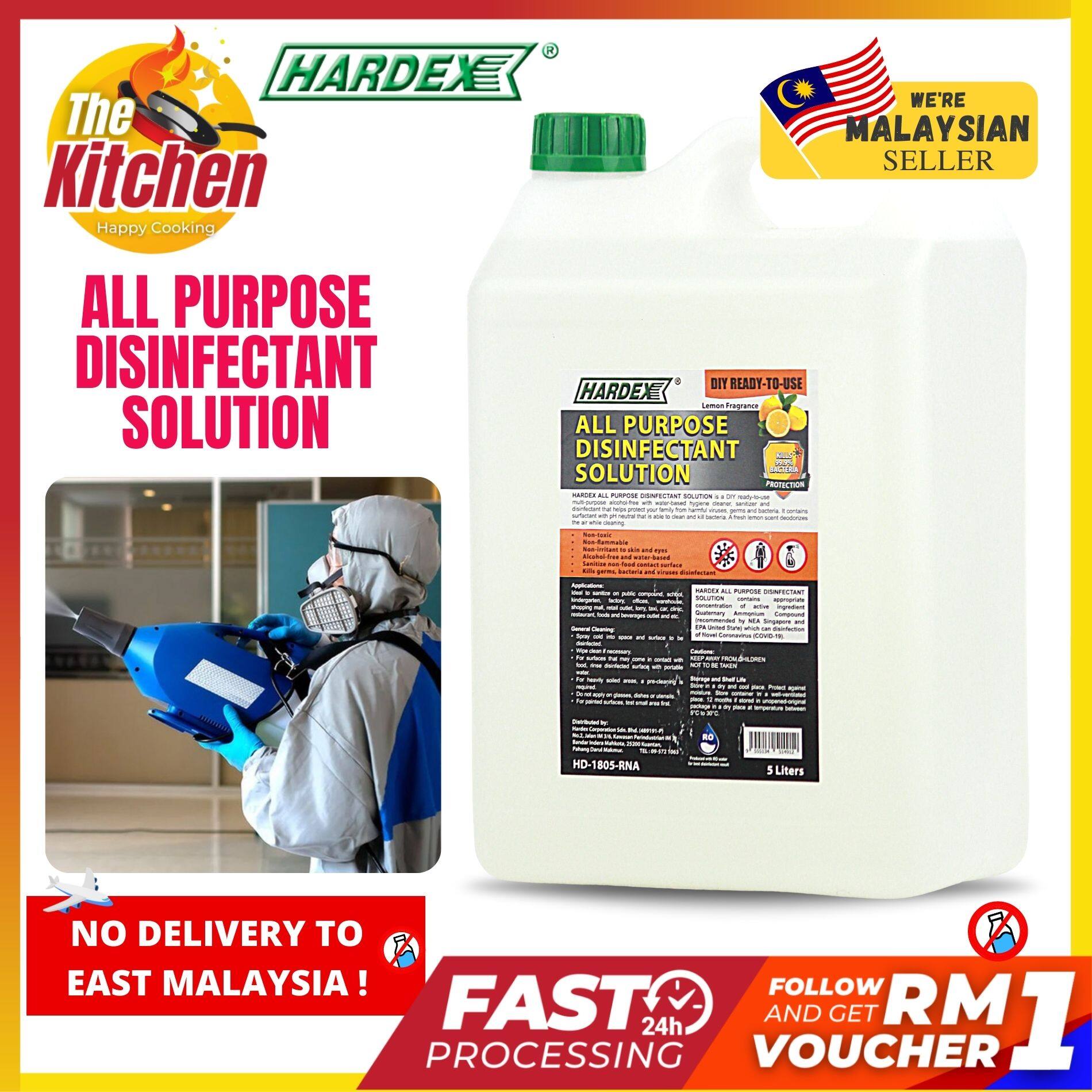 HARDEX All Purpose Disinfectant Solution Kill 99.9% Bacteria & Viruses ...