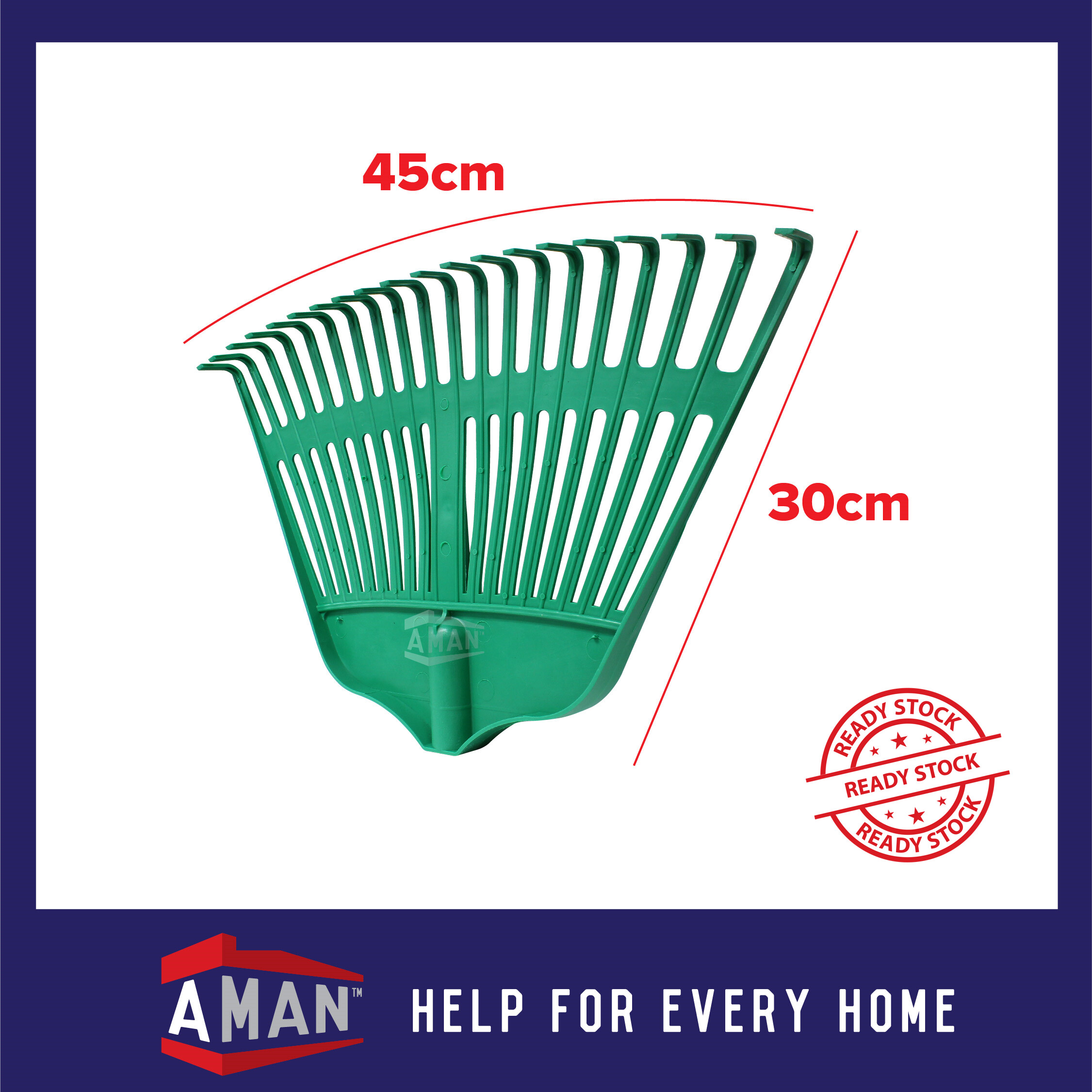 POWER Plastic Rake Head Plastic Crawler Oil Palm Garden Lawn Rake ...