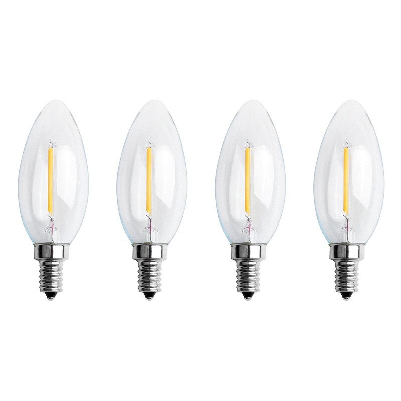 4X Dimmable E12 2W COB Edison Candle Flame Filament LED Light Bulb Lamp 10x3.5cm - JonesMayer ...
