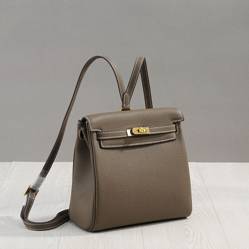 Kelly Backpack Female Leather Top Layer Cowhide School Bag Backpack ...