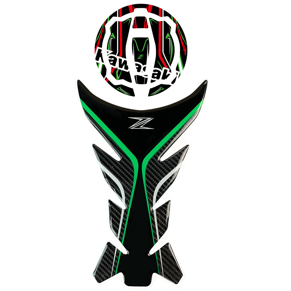 Kawasaki Z Logo Motorcycle Fuel Tank Pad Carbon Fiber Sticker Decal for ...
