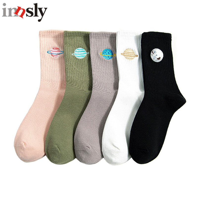 Fashion Planet Cotton Women Socks Harajuku Alien Printed Comfortable ...