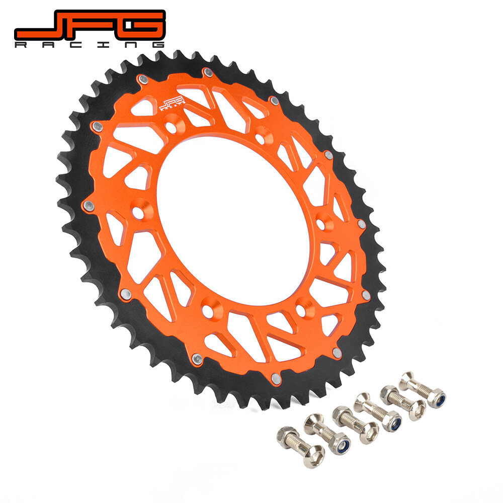 JFG Racingรถจักรยานยนต์สีส้มCNC 45Tเฟืองห่วงโซ่ด้านหลังสำหรับKTM EXC EXCFดยุคSMC RALLY MXC SMR ...