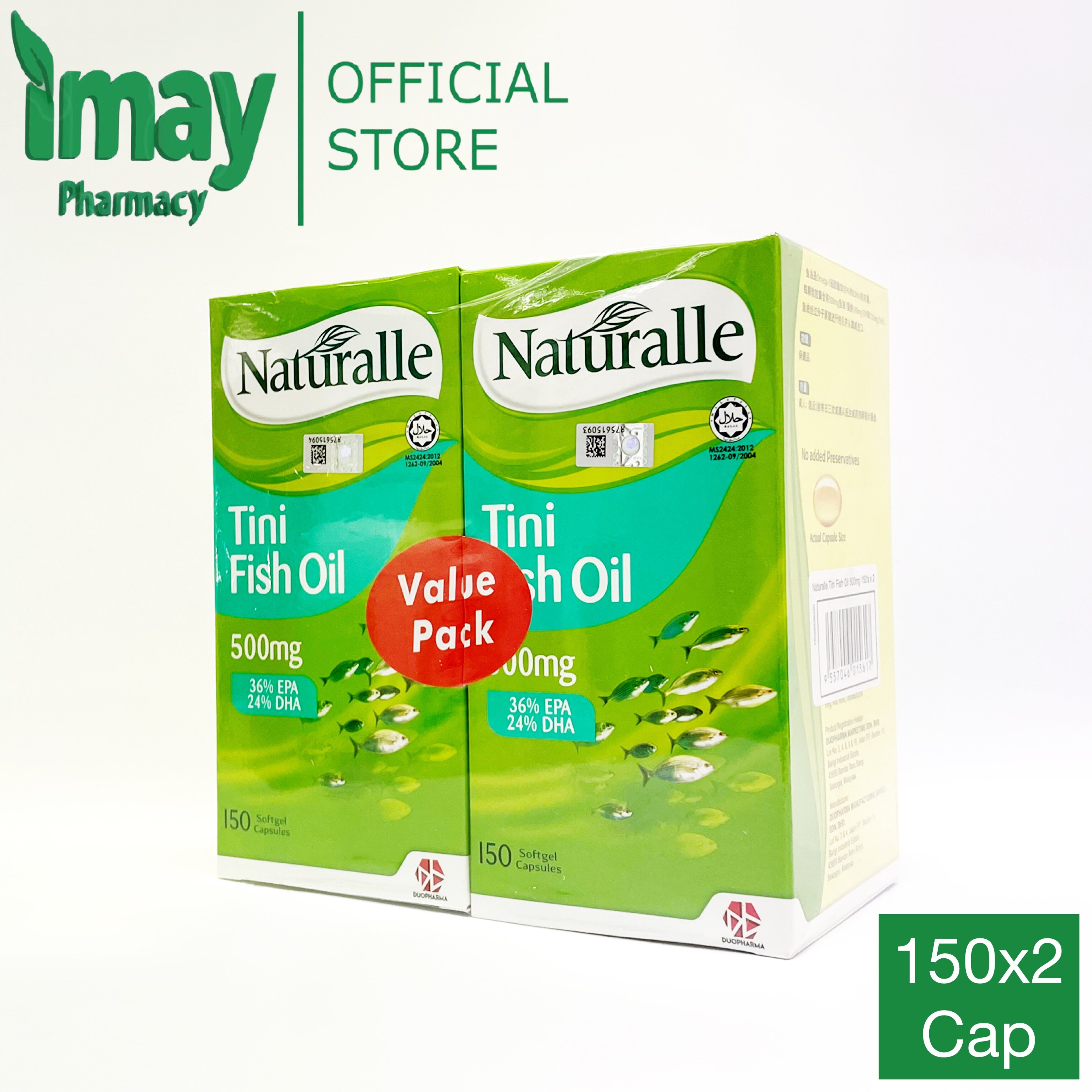 Naturalle Tini Fish Oil 150mg softgel capsules 150's x 2 | Lazada