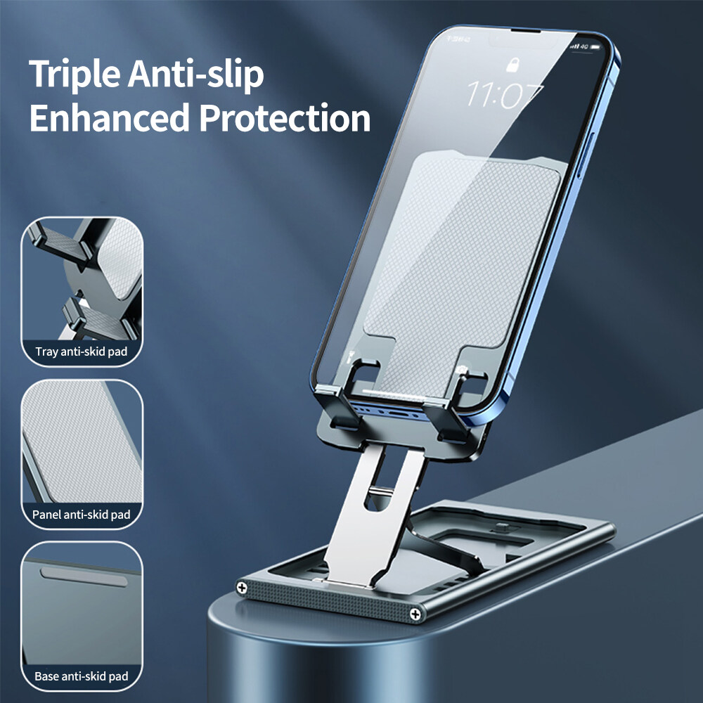 TOPZERO ขาตั้งโทรศัพท์มือถือแท็บเล็ตพับได้,ขาตั้งโทรศัพท์มือถือตั้งโต๊ะสำหรับ iPad iPhone ...