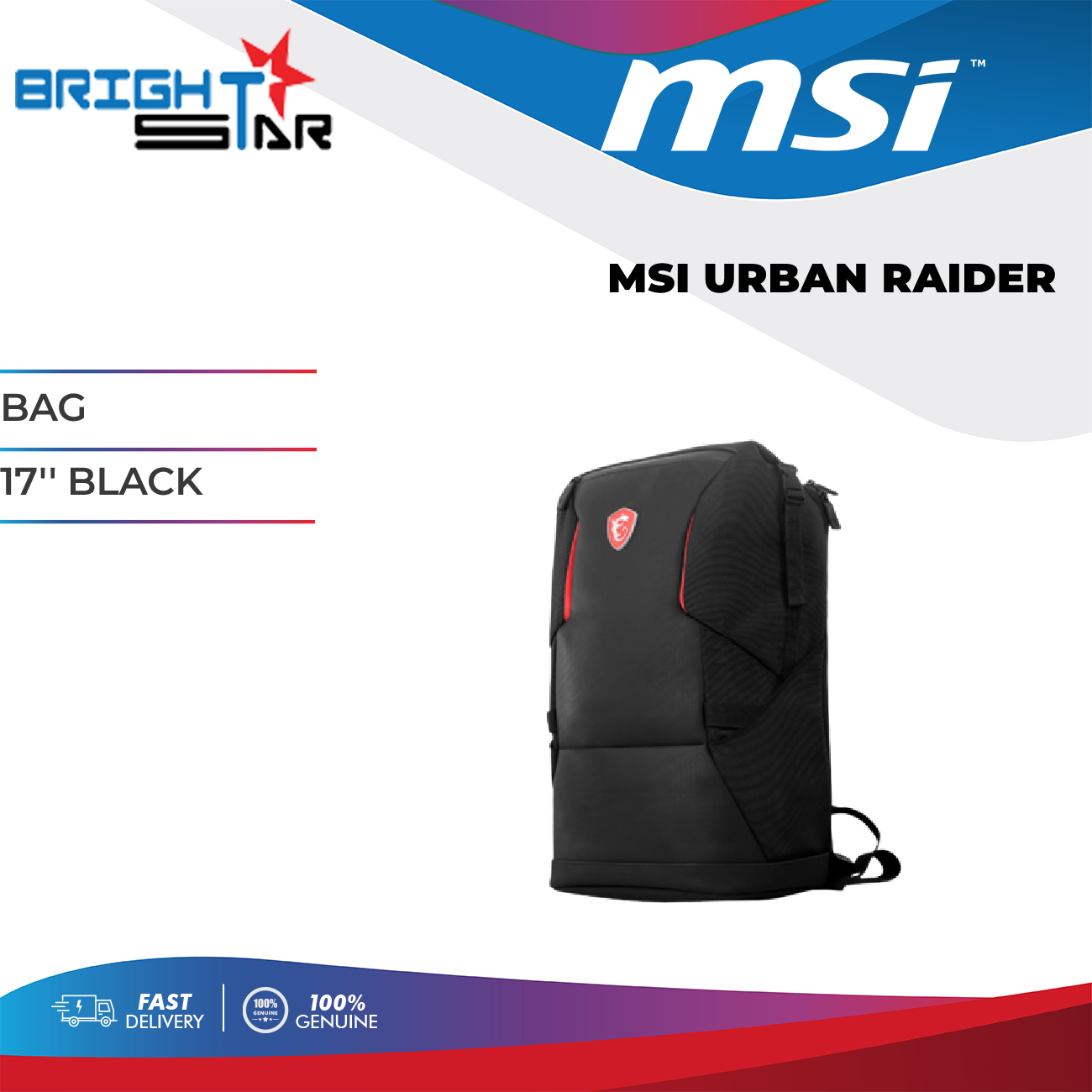 MSI Urban Raider Gaming Backpack | Lazada