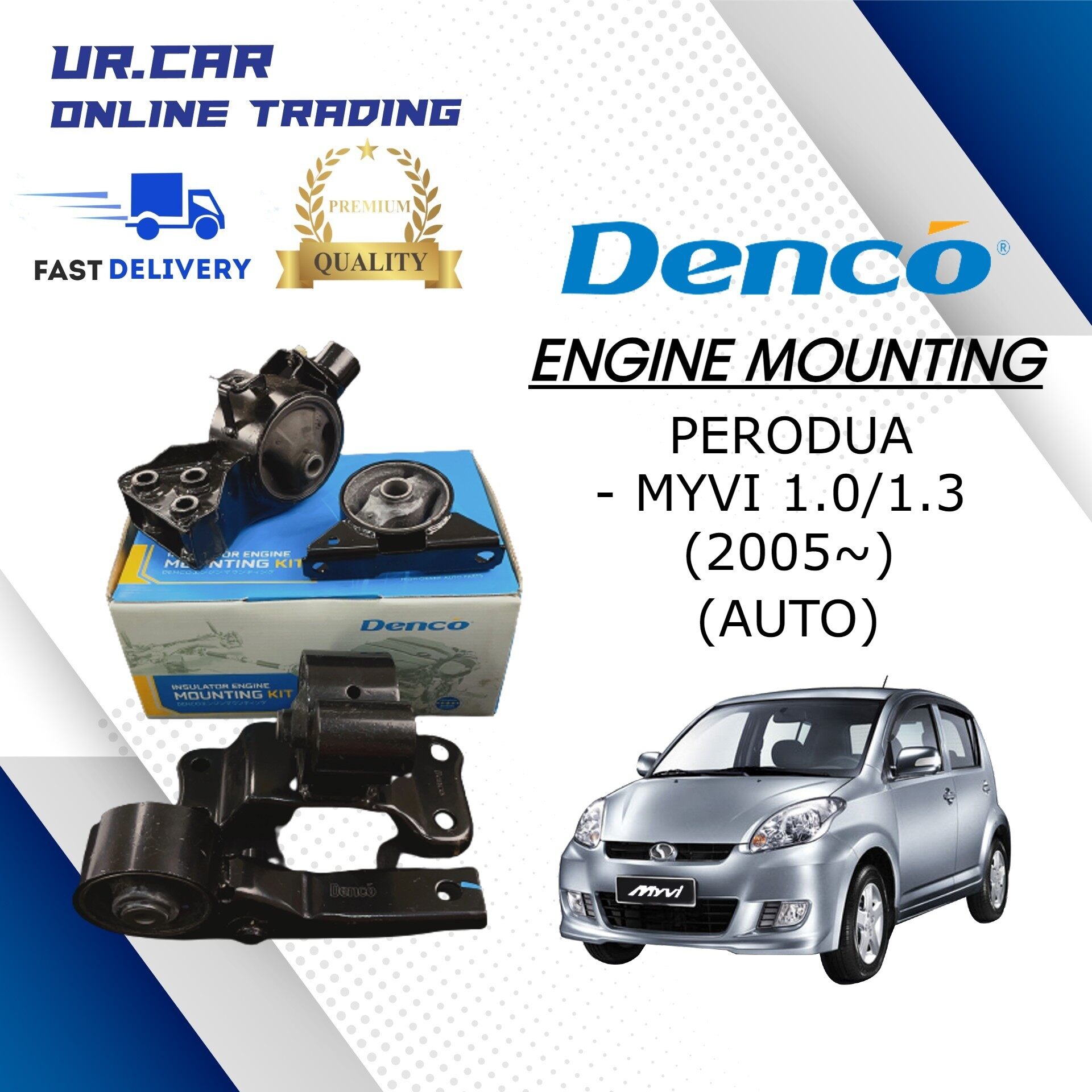 DENCO PERODUA MYVI 1.0 / 1.3 (2005~) (AUTO) ENGINE MOUNTING KIT SET ...