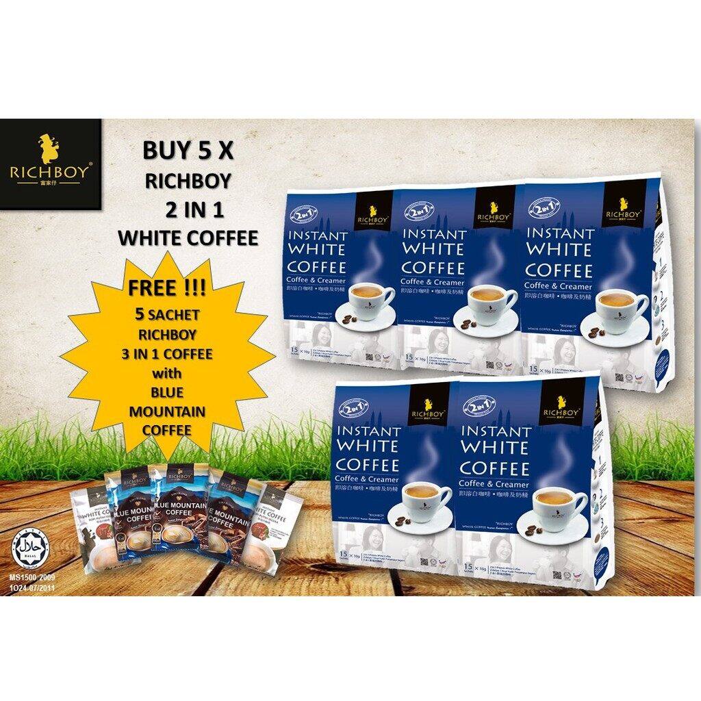 (S) [Buy 5 Free 5] Richboy 2in1 Instant White Coffee -(5 Packet) Free 5 ...