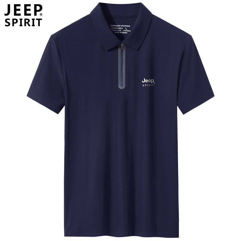 JEEP SPIRIT เสื้อยืดแขนสั้นผู้ชาย,เสื้อโปโลลำลองธุรกิจกีฬาเสื้อคอปกฤดู ...