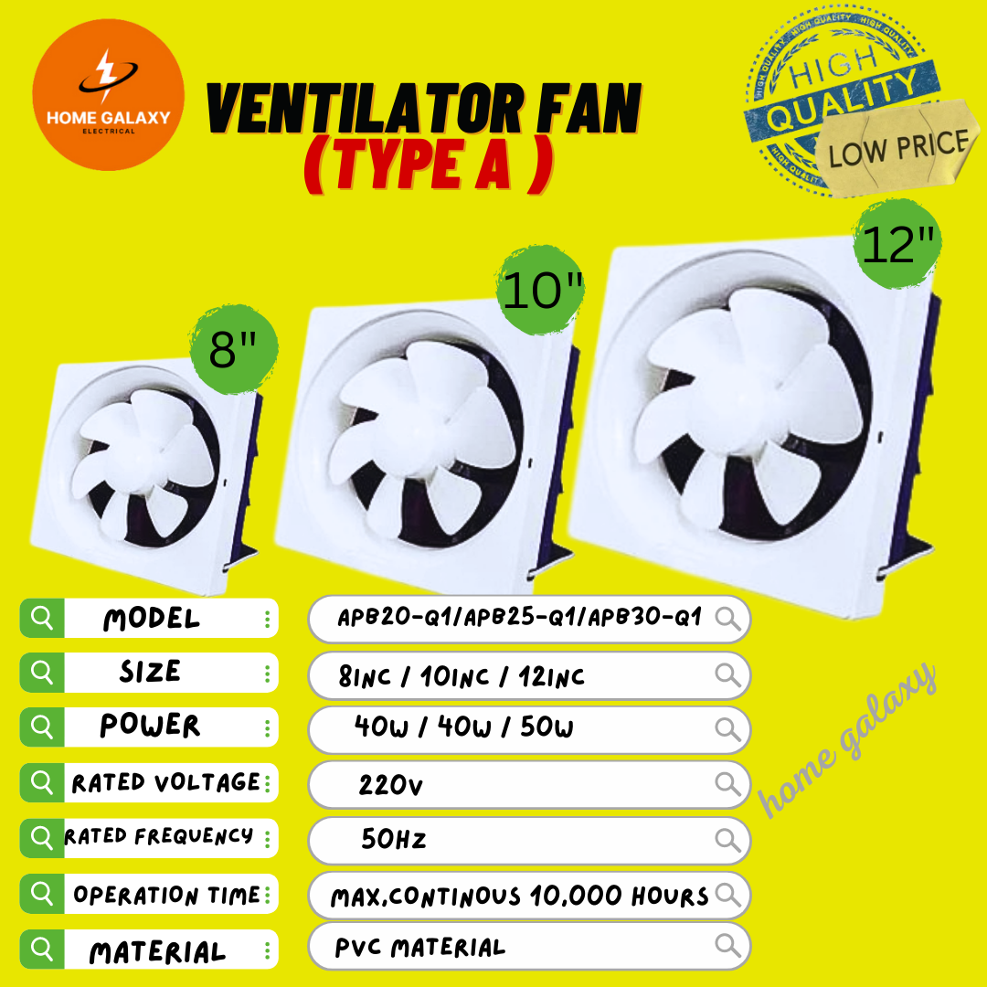 (SIRIM APPROVE)HOT ITEM Wall / Ceiling Exhaust Fan 6" / 8" / 10" / 12 ...