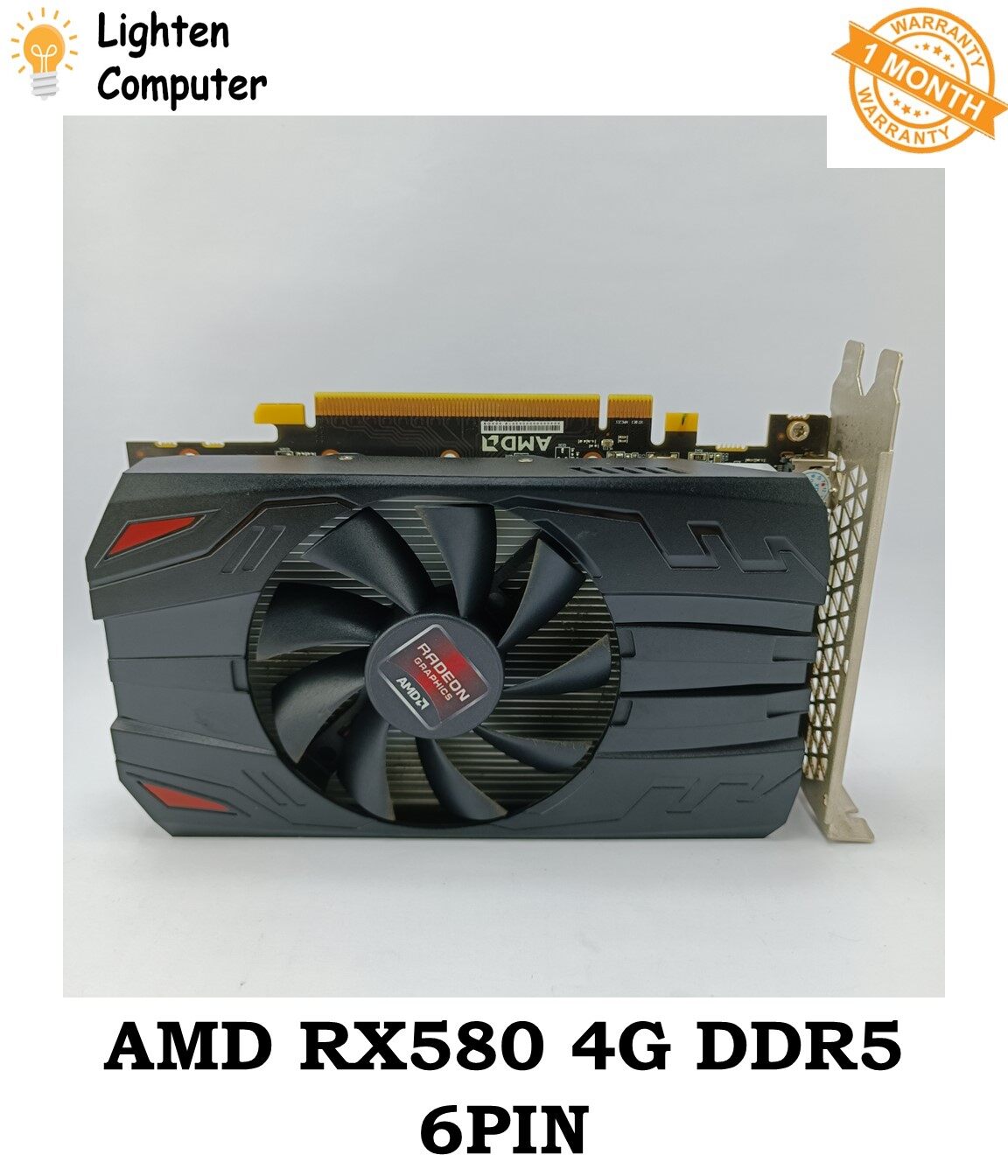 AMD RX 580 4GB Graphic Card | 6 pin | GDDR5 | Graphics Card | RX580 ...