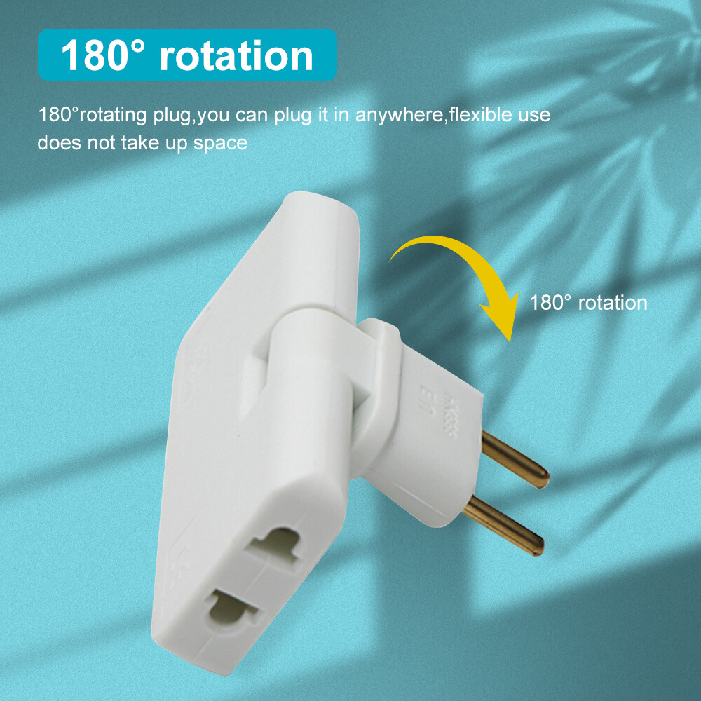180 ° Rotary Socket Converter 1500W Ultra Thin One To Three Power ...