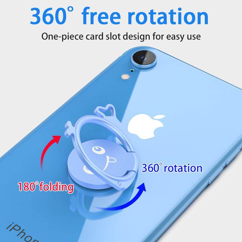 【Ready Stock】 Lucky Fish Phone Holder Metal Painted Ring Buckle Car ...