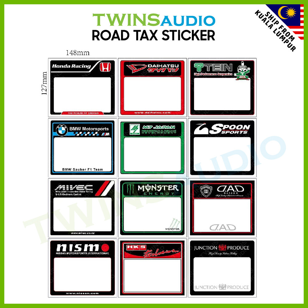 High Quality Universal Car Road Tax Sticker: Perodua / Proton / Toyota ...