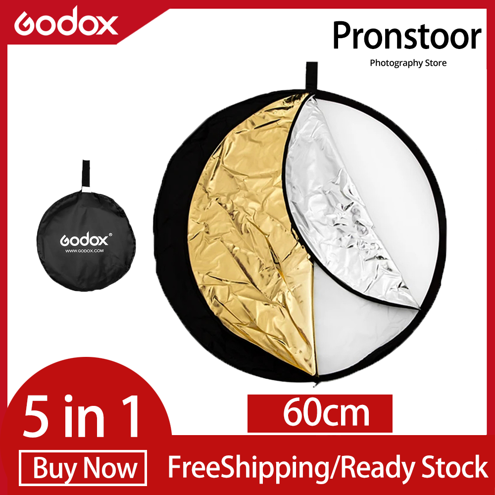 Godox 60cm 24" 5 in 1 Photography Reflector Board Collapsible for ...