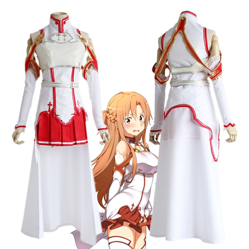 ชุดอะนิเมะดาบศิลปะออนไลน์สำหรับผู้หญิง,ชุดสูท Yuuki Asuna ครบชุดชุด SAO ...