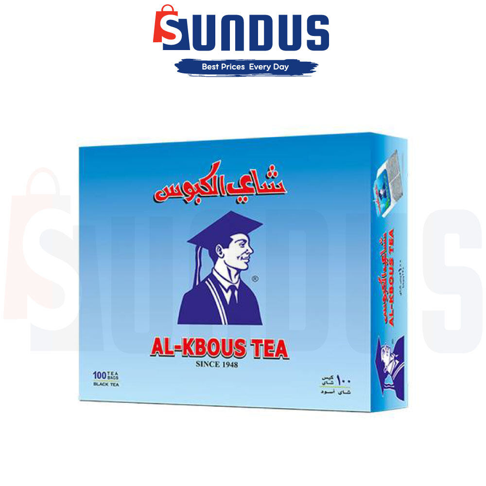 Al Kbous Tea Premium Arabic Tea (100 Enveloped Black Tea Bag / Fine ...