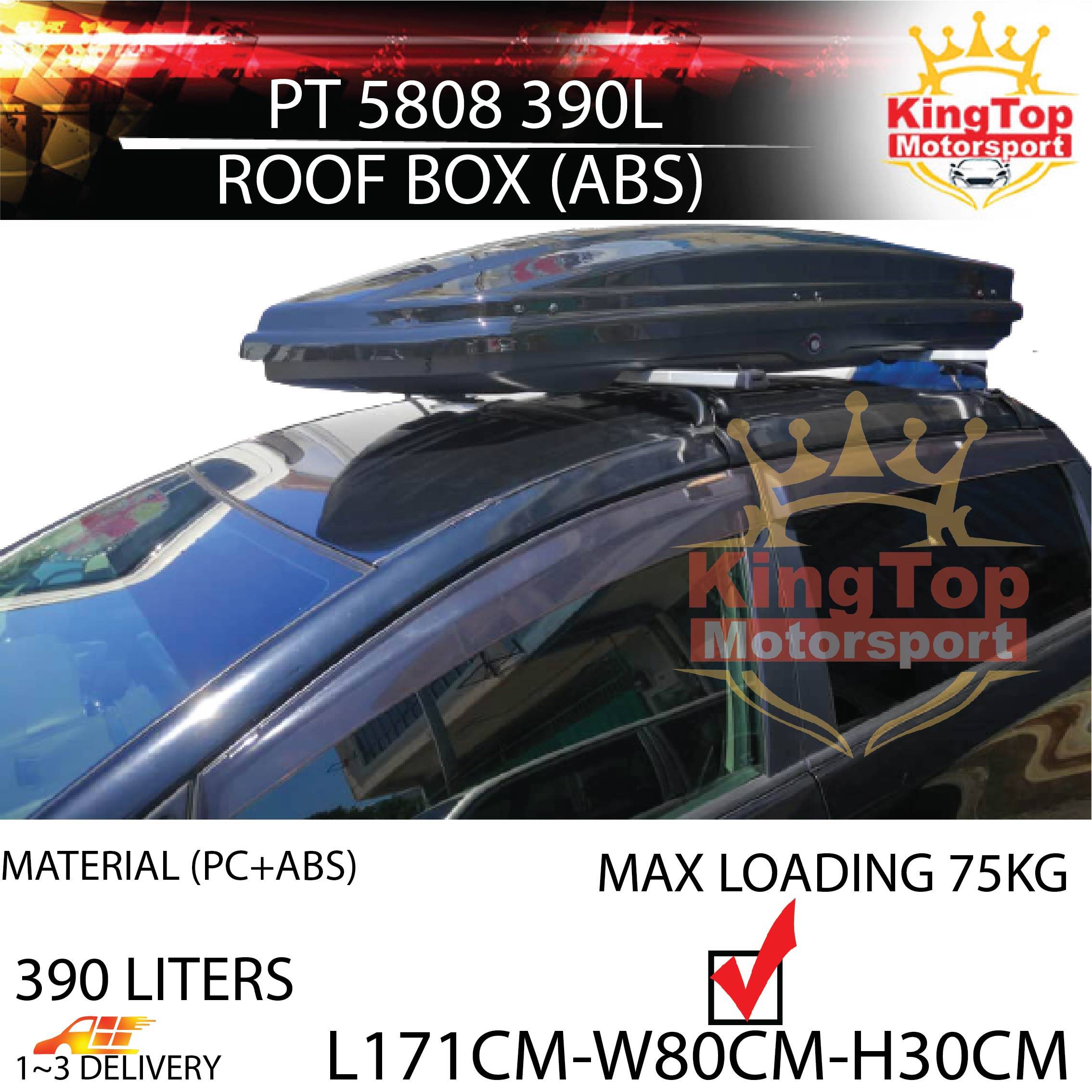 Pentair Roofbox PT5808 Slim Glossy Roof box With Roof Rack L SIZE 390L ...