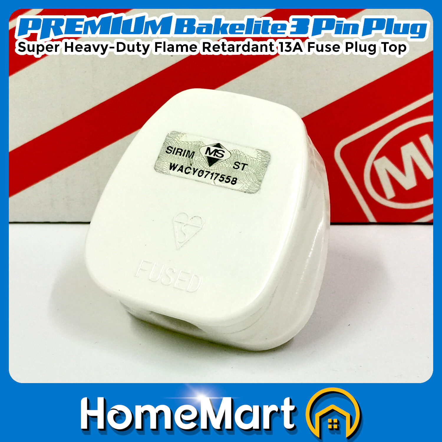 TECHCA 13A Plug Top 【ULTRA HEAVY-DUTY】 3 Pin Plug BAKELITE MY UK Plug ...