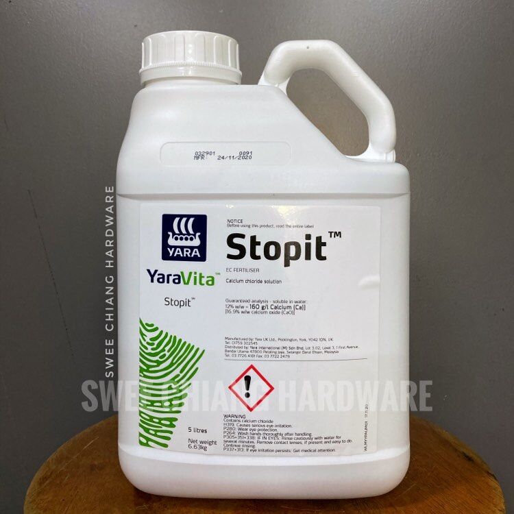 YARA YaraVita StopIt 5L High Calcium Foliar Fertilizer 雅苒快速补钙高钙叶面肥料 ...