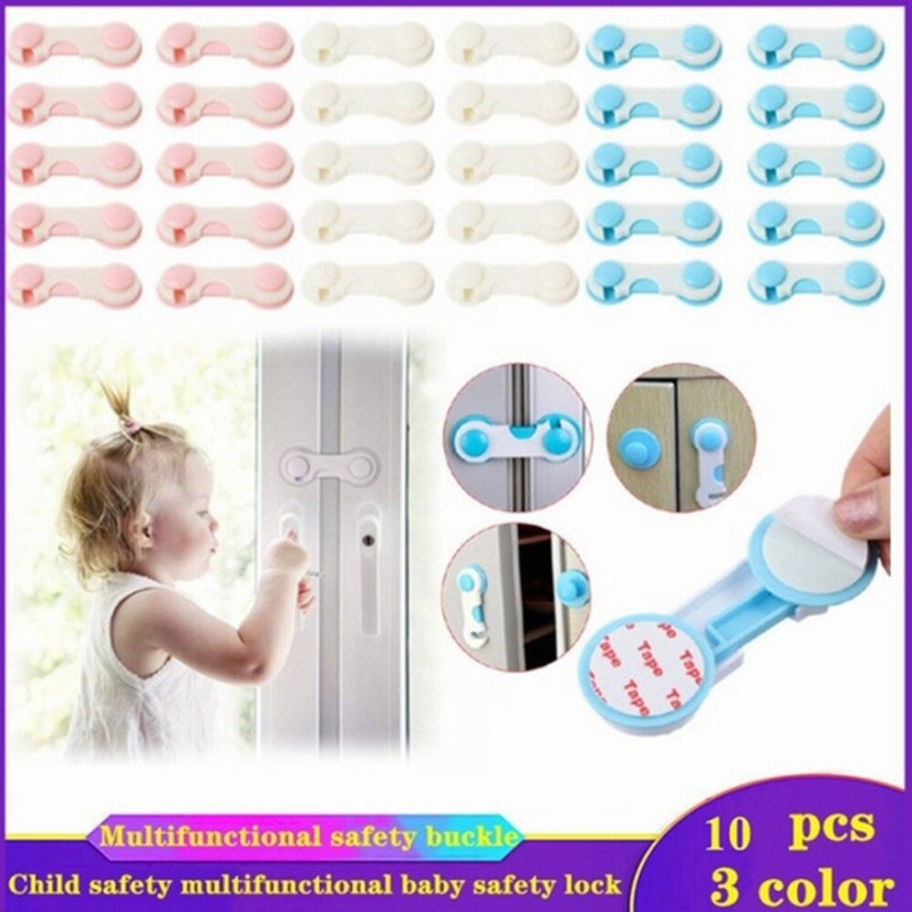 10Pcs NEW Child Baby Safety Lock Children Cabinet Drawer Door Fridge ...