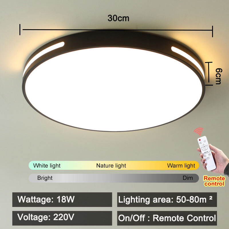 Ceiling Light 48W Lampu Ruang Tamu Moden Lampu Siling Three Light Led ...