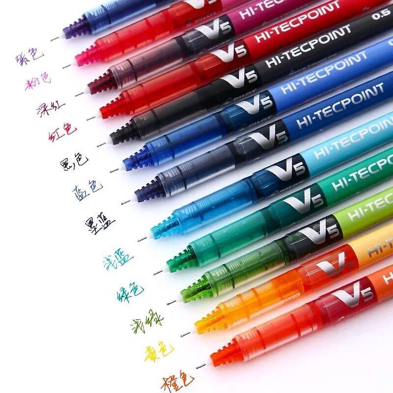 6/12Pcs Japan Pilot V5 Hi Tecpoint Straight Liquid Roller Pen Large ...