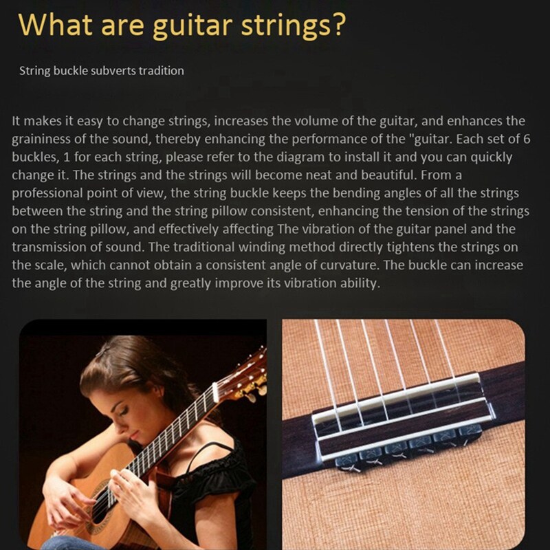 Koyunbaba Guitar String E Chord Tie for Stringed Instruments Acoustic Guitar Parts Accessories ...