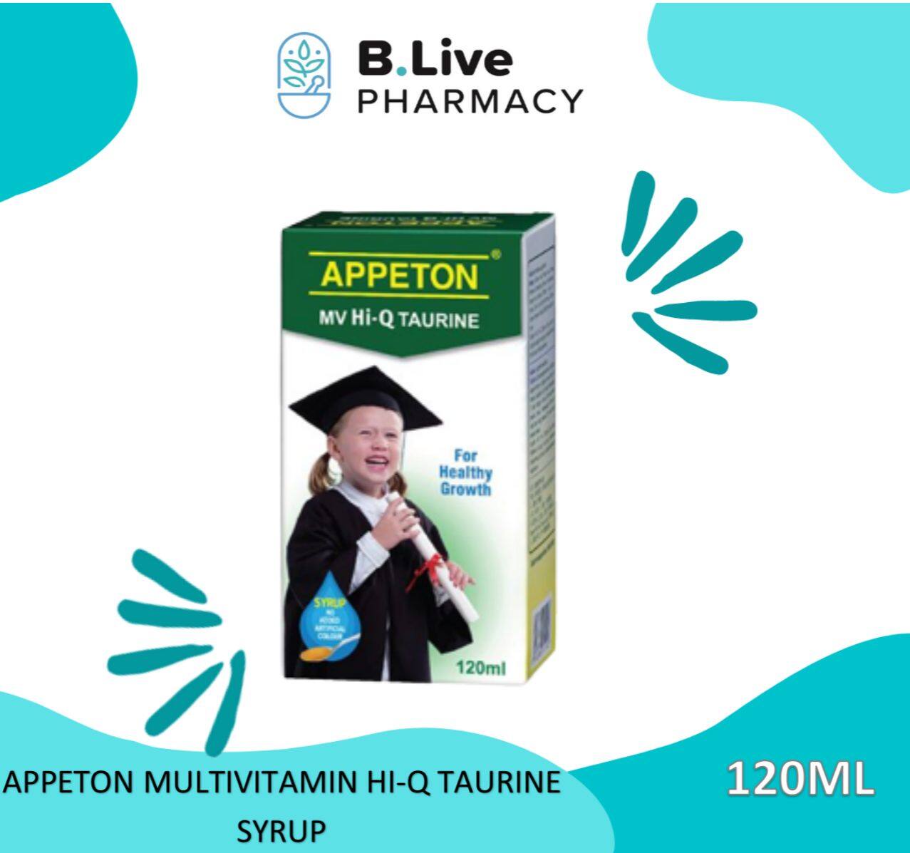 APPETON MULTIVITAMIN HI-Q TAURINE SYRUP 120ML | Lazada