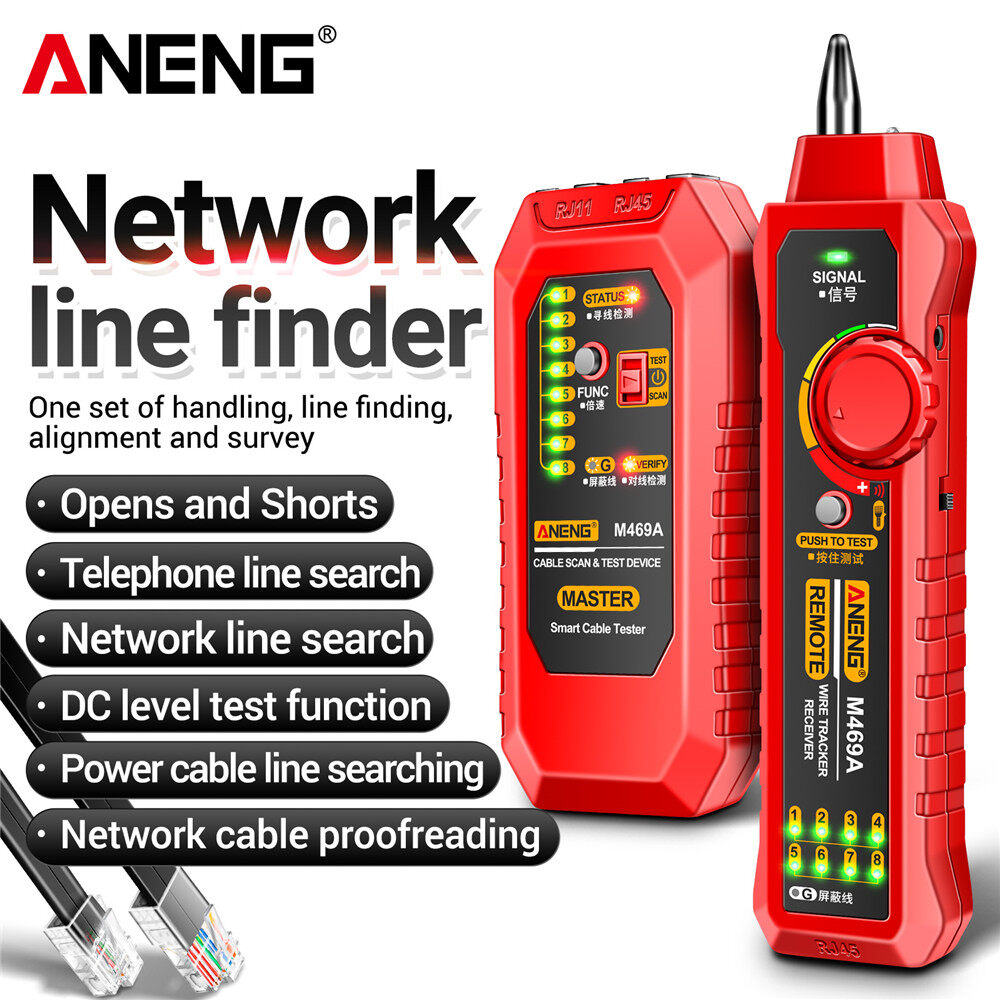 ANENG Network Cable Tracker M469A Networking Analyzer RJ45 RJ11 ...