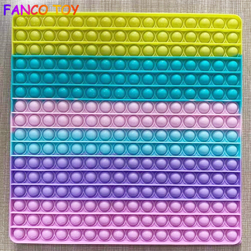 30CM large pop it figet toys full set box shape rainbow Push Pop Pop ...