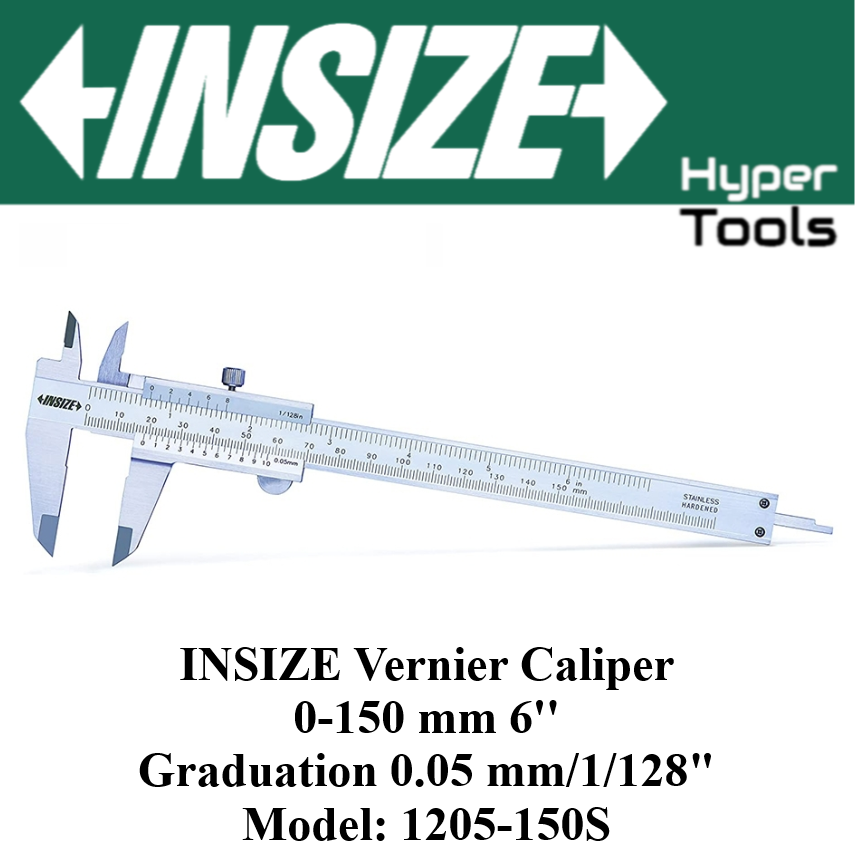 INSIZE Vernier Caliper 1205 Series, 0-300 mm / 6'' - 12'' (Model: 1205 ...