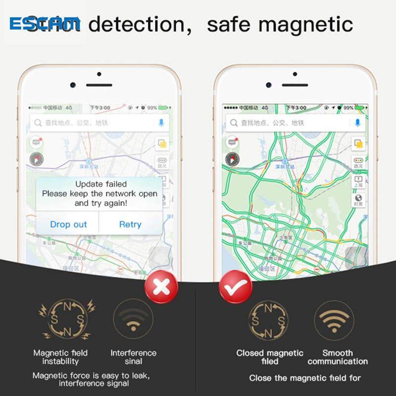 ESCAM YESIDO C56 Universal อลูมิเนียมอัลลอยด์รถแม่เหล็กยึดที่ใส่โทรศัพท์สำหรับ3.5-6นิ้ว - ESCAM ...