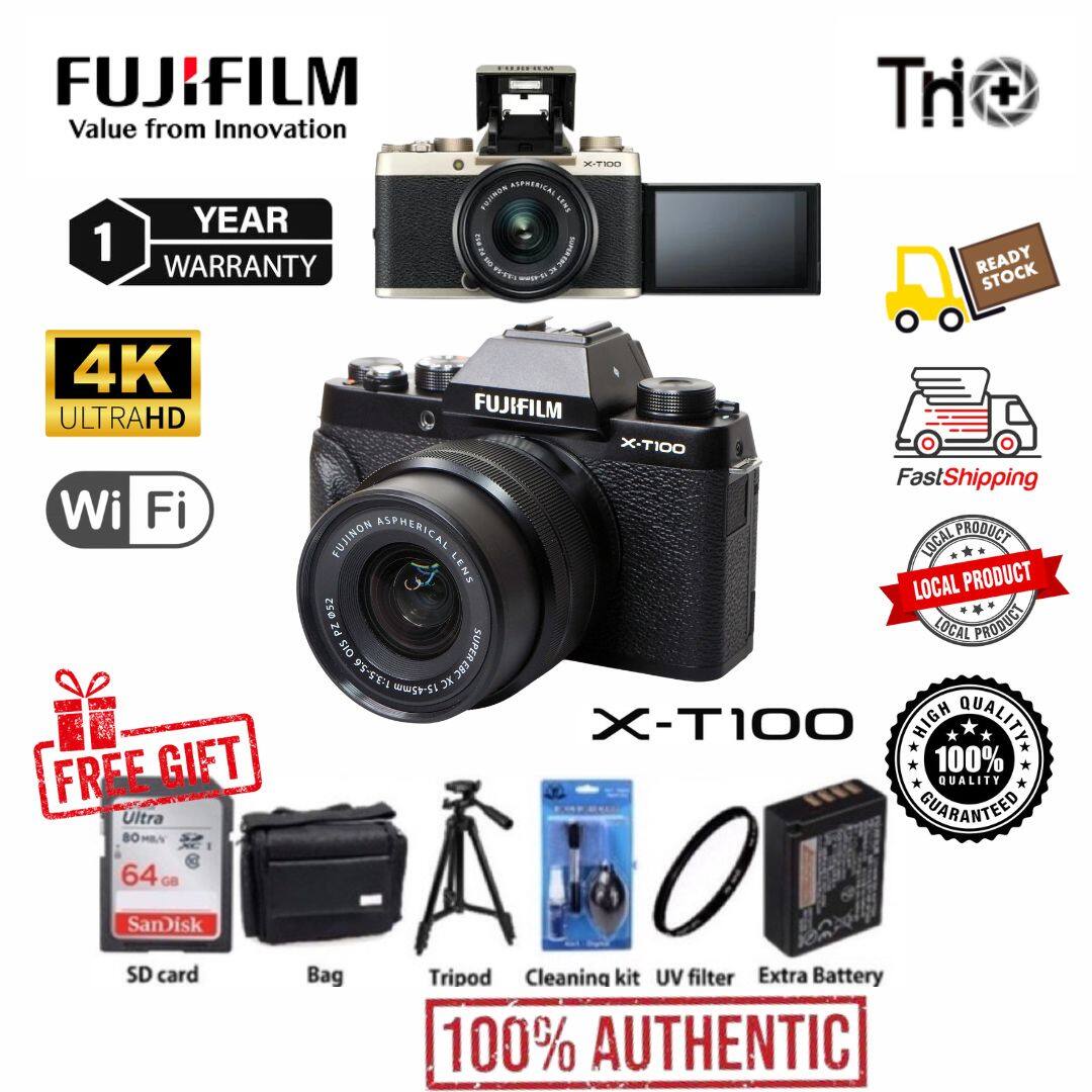 Fujifilm X-T100 XT100 Mirrorless Digital Camera w/XC15-45mmF3.5-5.6 OIS ...