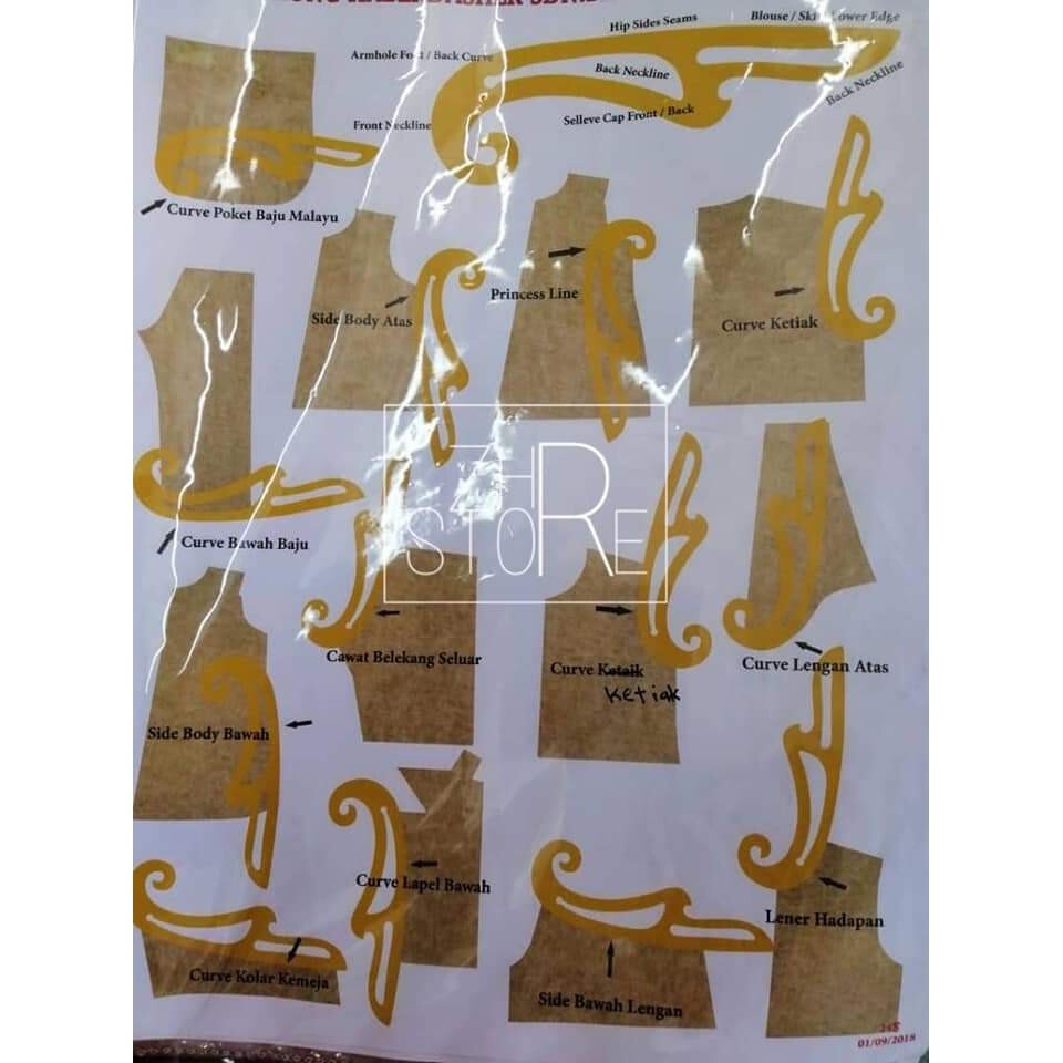 Pembaris Jahitan /Ruler Siam | Lazada