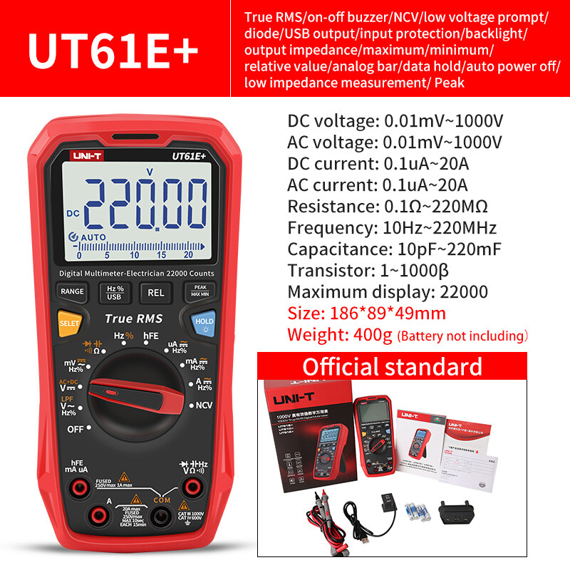 【Ready stock】Upgraded Version Of UNI-T UT61E + UT61D + UT61B Digital ...