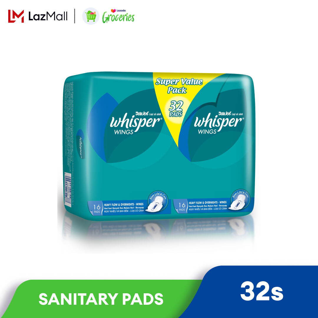 Whisper Heavy Flow & Overnight Winged Pads (32pcs) | Lazada