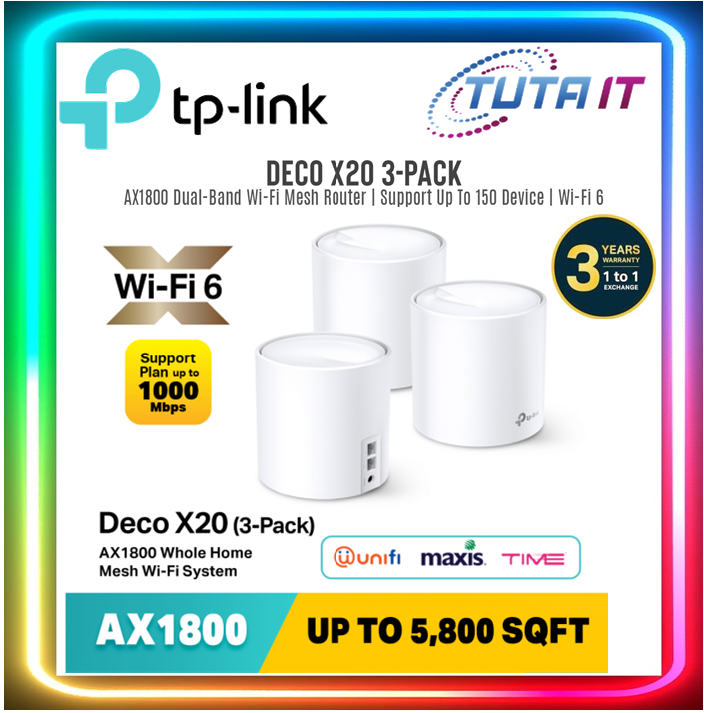 TP-Link Deco X20 1Pack /2Pack /3Pack AX1800 Whole Home Mesh Wi-Fi 6 ...