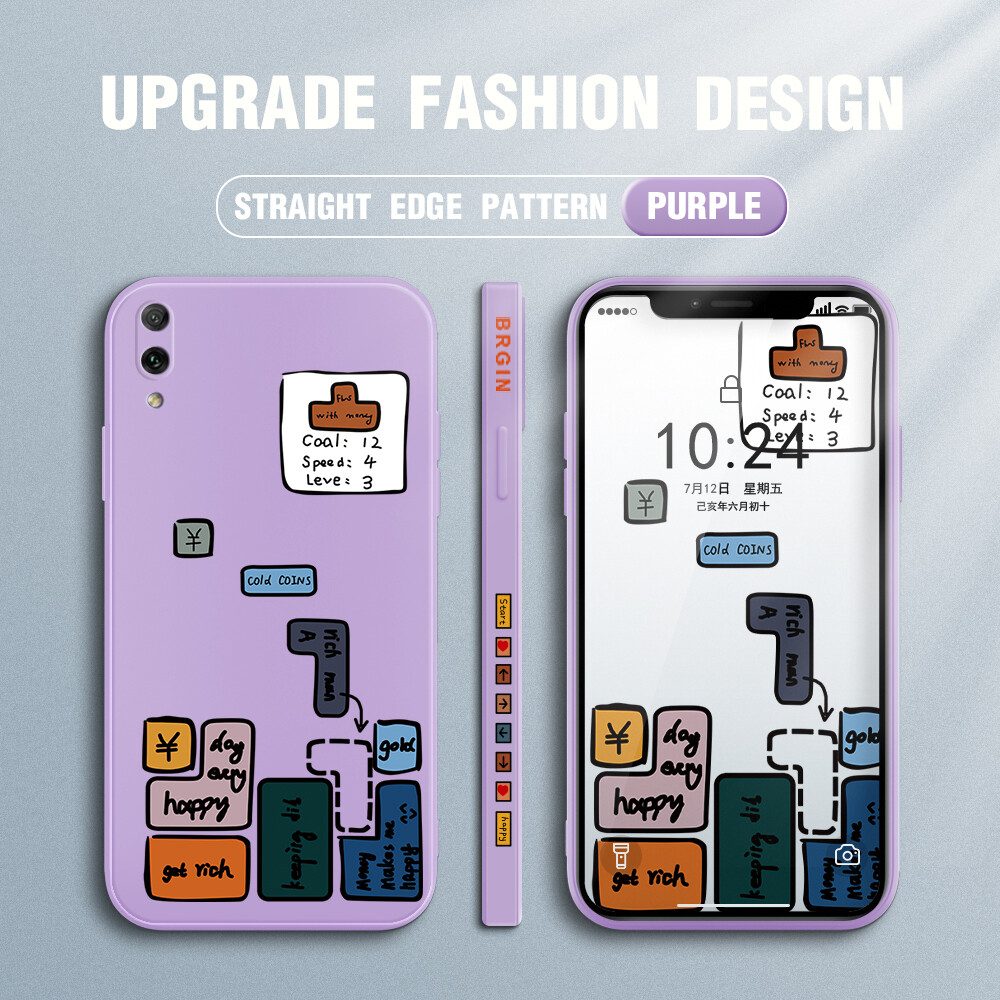 Phone Casing Case For Huawei Y7 Pro 2019 Phone Case Games Tetris Cube ...