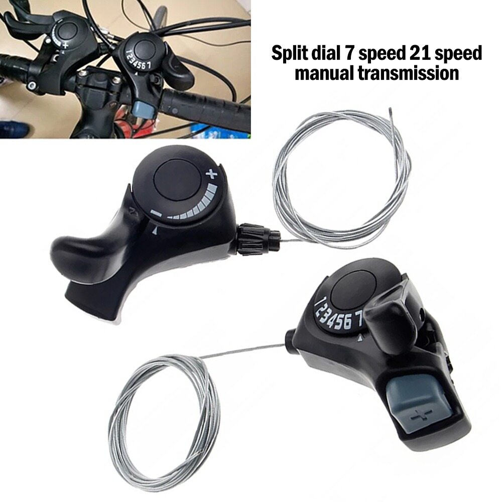 MTB จักรยาน Thumb Gear Shifters 1/2Pcs TX30 3ความเร็ว7จักรยานความเร็ว ...