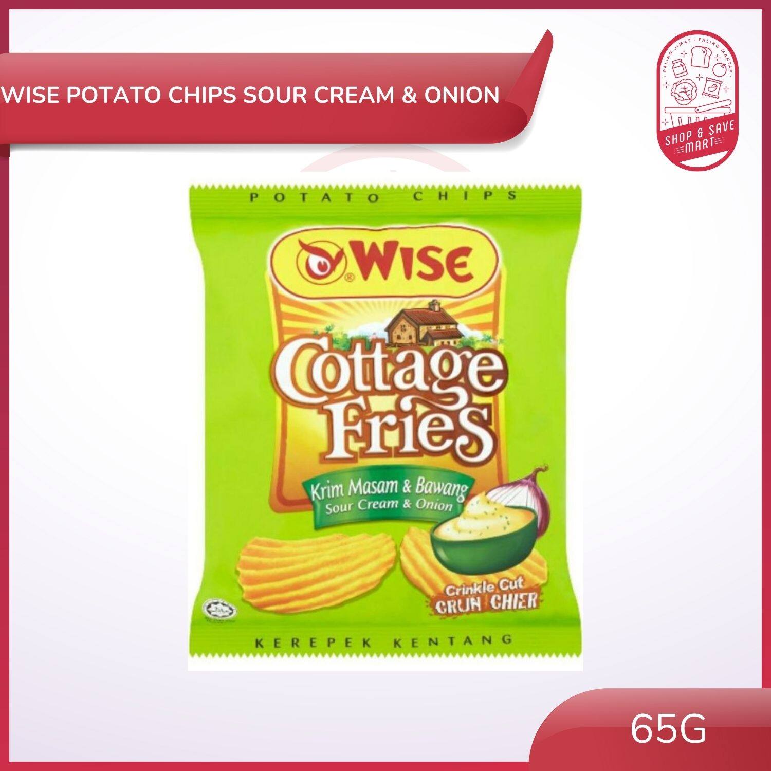 Wise Cottage Fried Potato Chips All Flavor - 65g Wise Kerepek Kentang ...