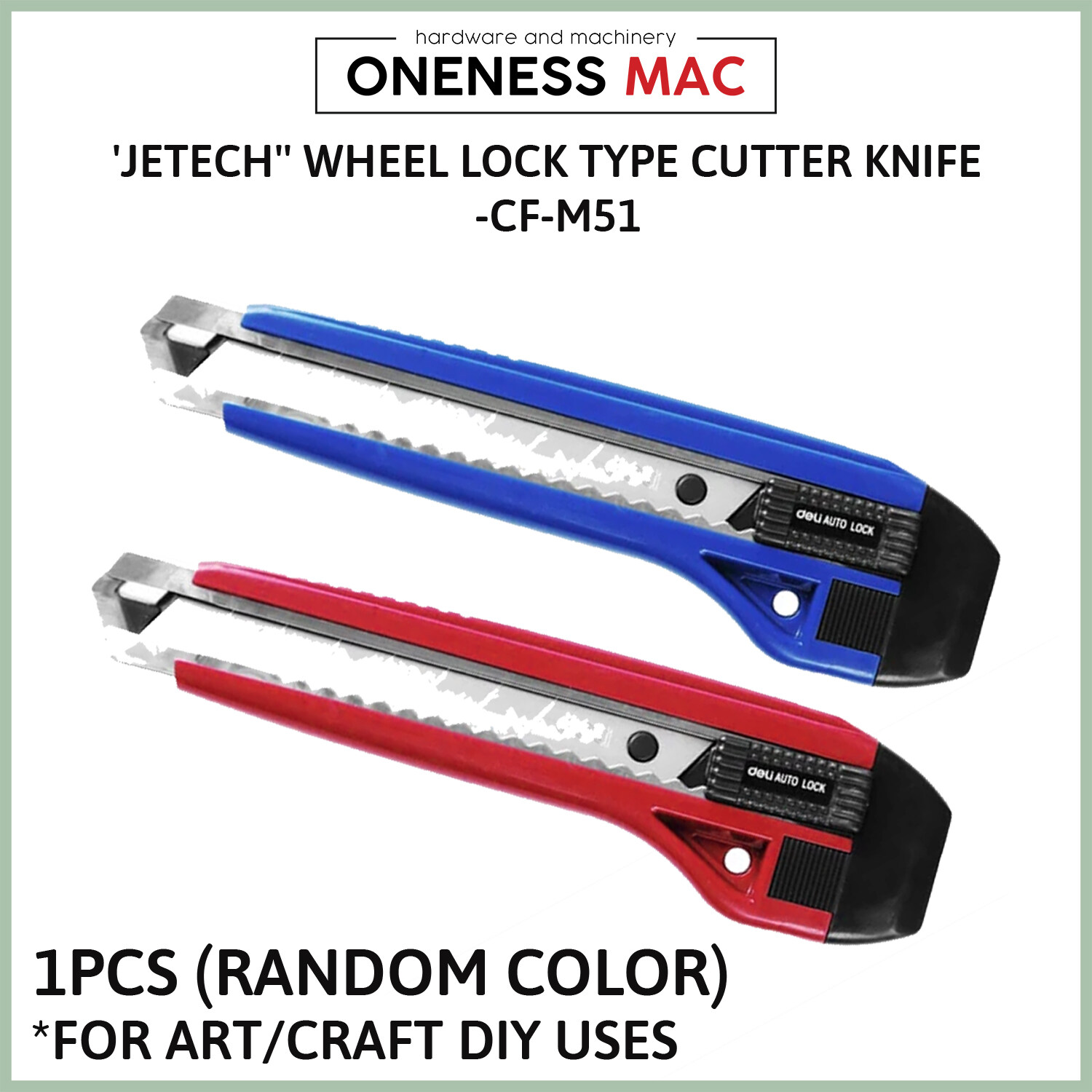 'JETECH'' WHEEL LOCK TYPE CUTTER KNIFE -CF-M51 | Lazada
