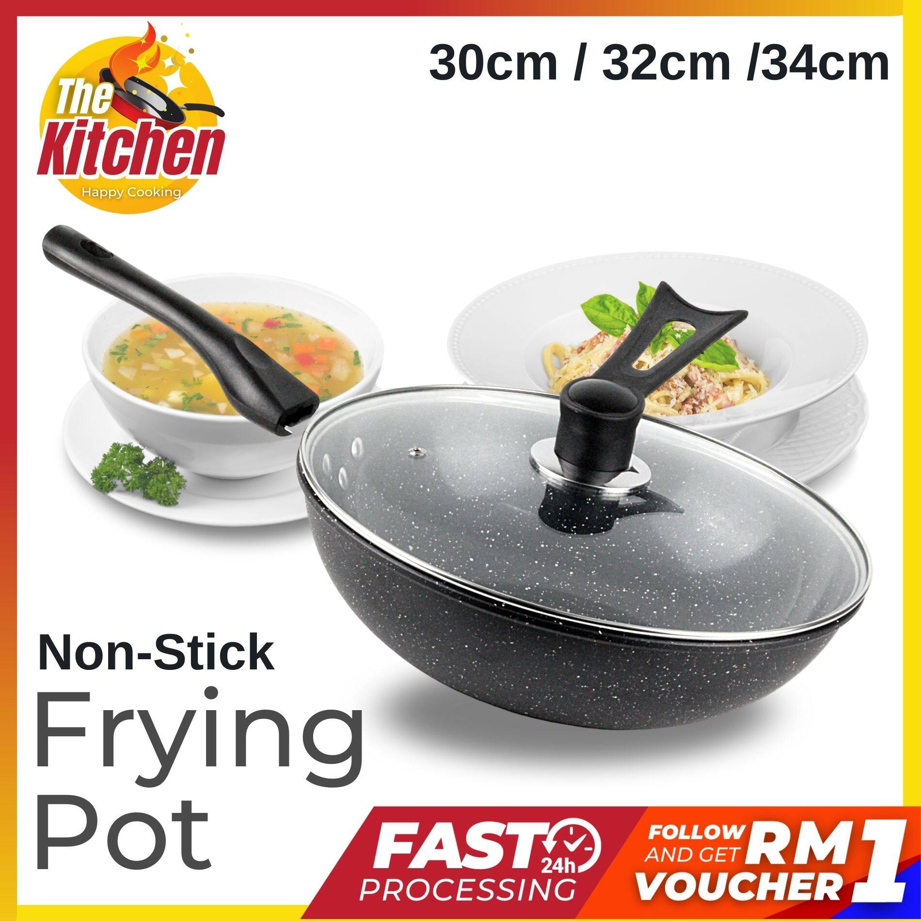 High Quality Non-stick Frying Pan Wok Pot Maifan Marble Stone Korea Pan ...