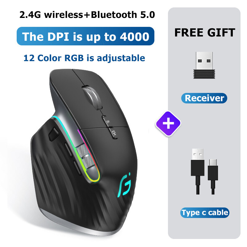 Jomaa Type C Bluetooth Wireless Mouse Rechargeable Ergonomic Bluetooth