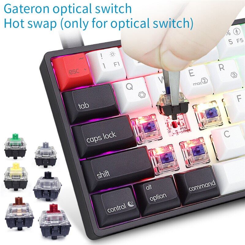 SKYLOONG AK64 Mini คีย์บอร์ด60% คีย์บอร์ด PC Gaming อุปกรณ์เสริม ...